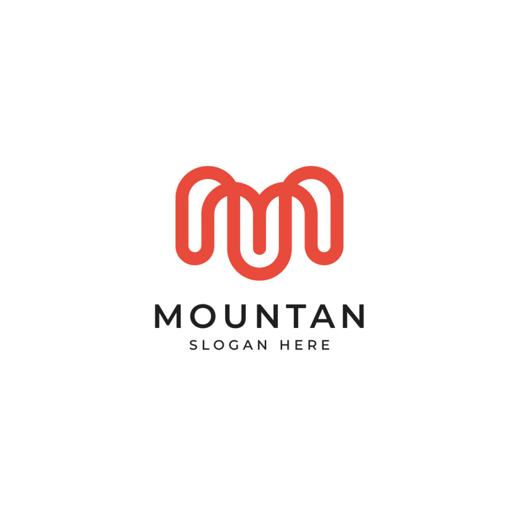 Mountan M Letter Logo - MasterBundles