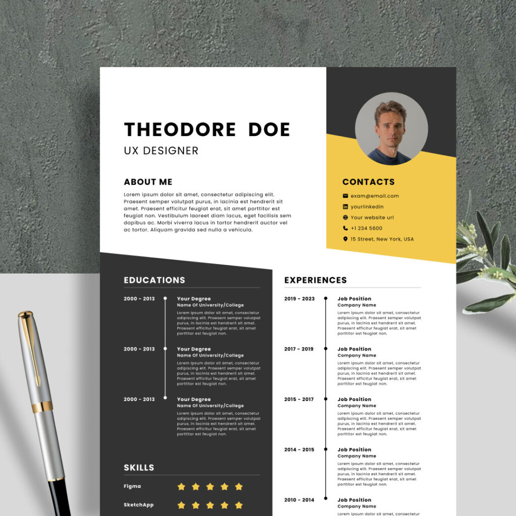 Modern Resume Template for Super Professional Career Advancement in MS ...