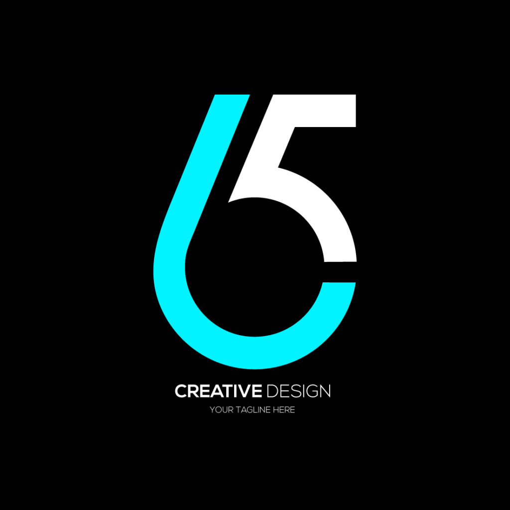 65 Modern numbaric initial logo - MasterBundles