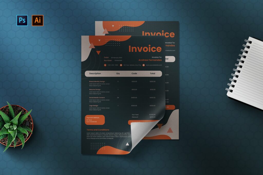 Organic Geometrics - Invoice – MasterBundles