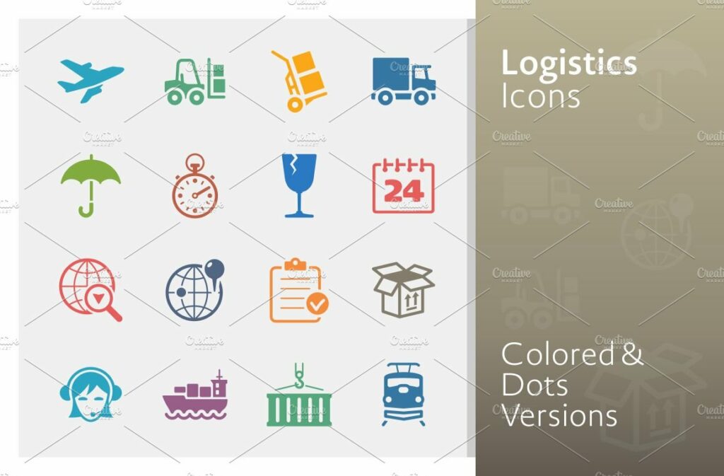 Logistics Icons - Colored Series – MasterBundles
