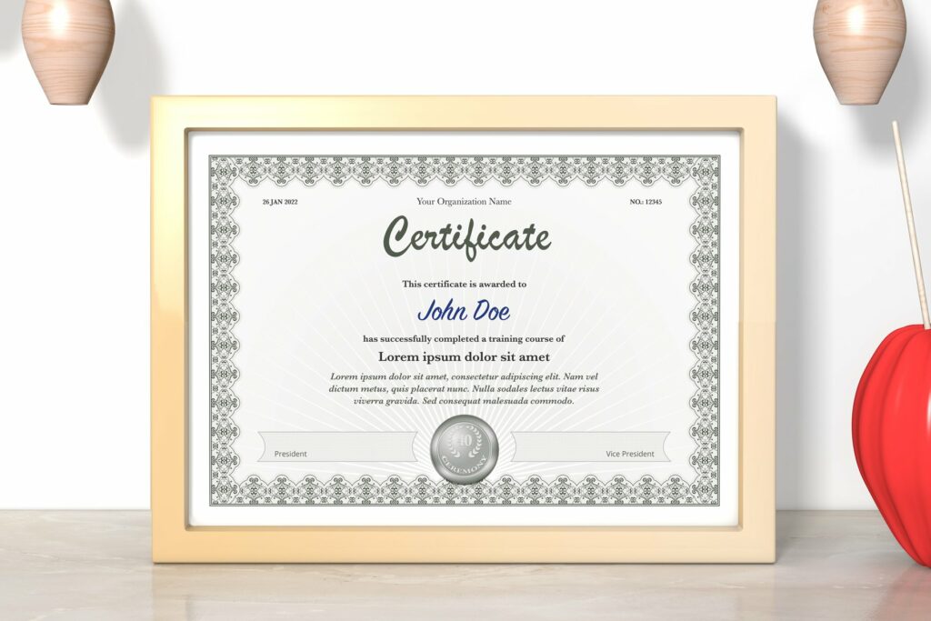 Simple, Clean Certificate Design – MasterBundles