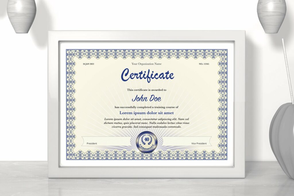 Simple, Clean Certificate Design – MasterBundles