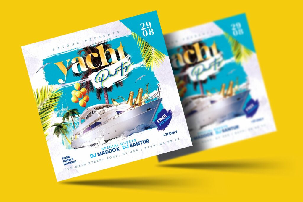 Yacht Party Flyer Template – MasterBundles