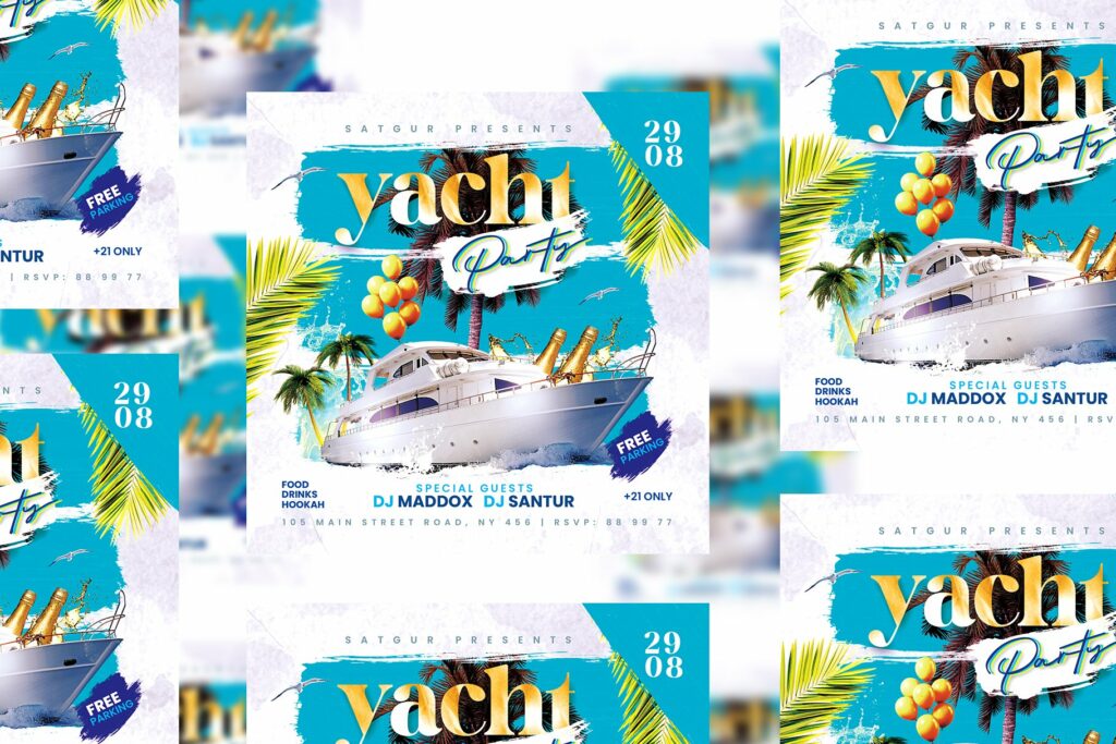 Yacht Party Flyer Template – MasterBundles