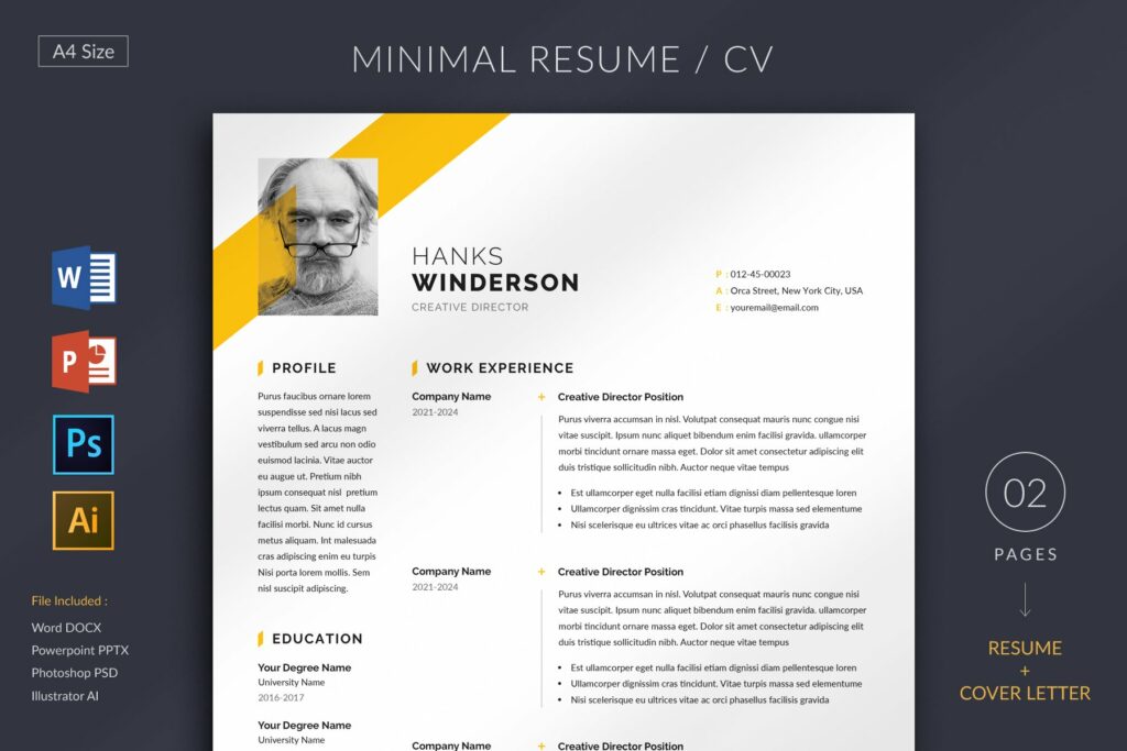 Graphic Designer Resume/CV – MasterBundles