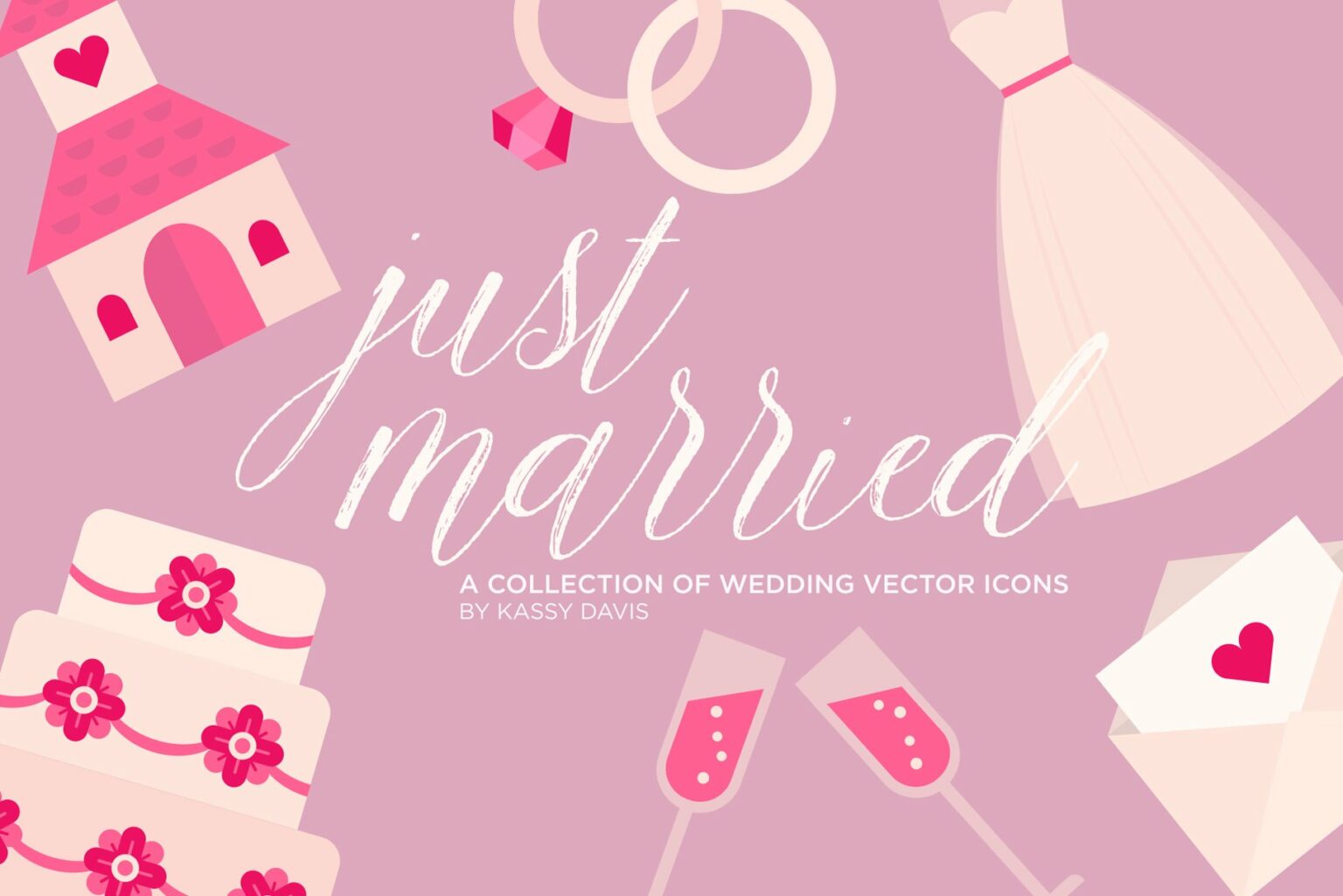 'Just Married' Vector Icon Set – MasterBundles