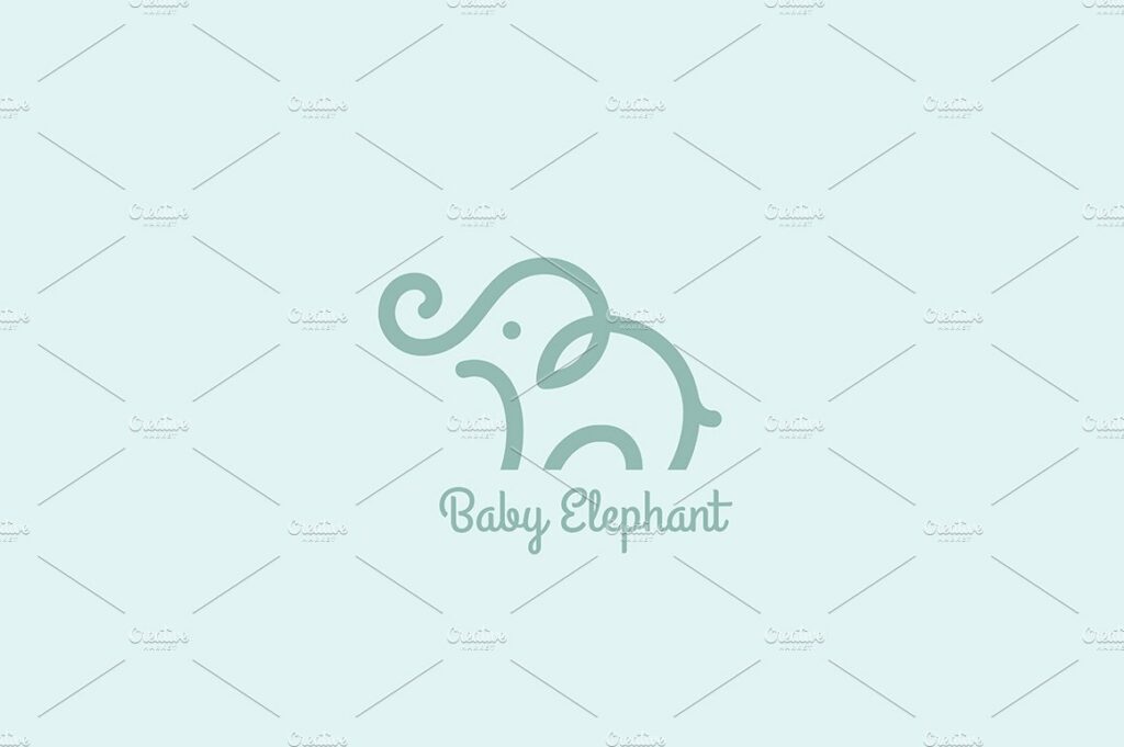 Baby Elephant Logo Template – MasterBundles
