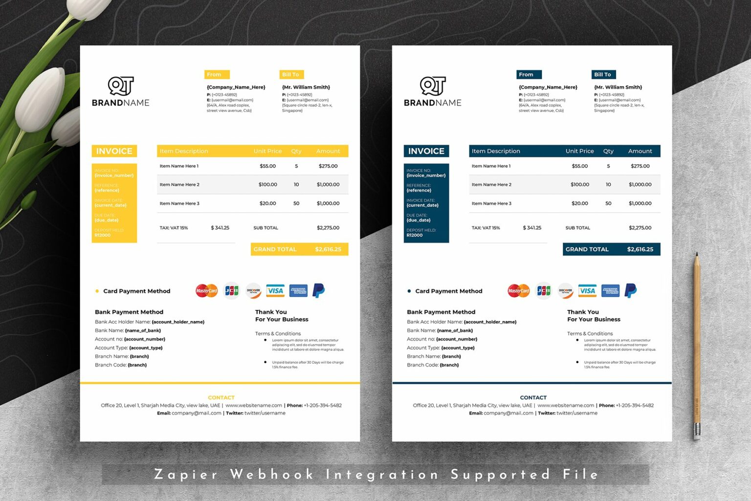 Invoice Template Google Docs Word – MasterBundles
