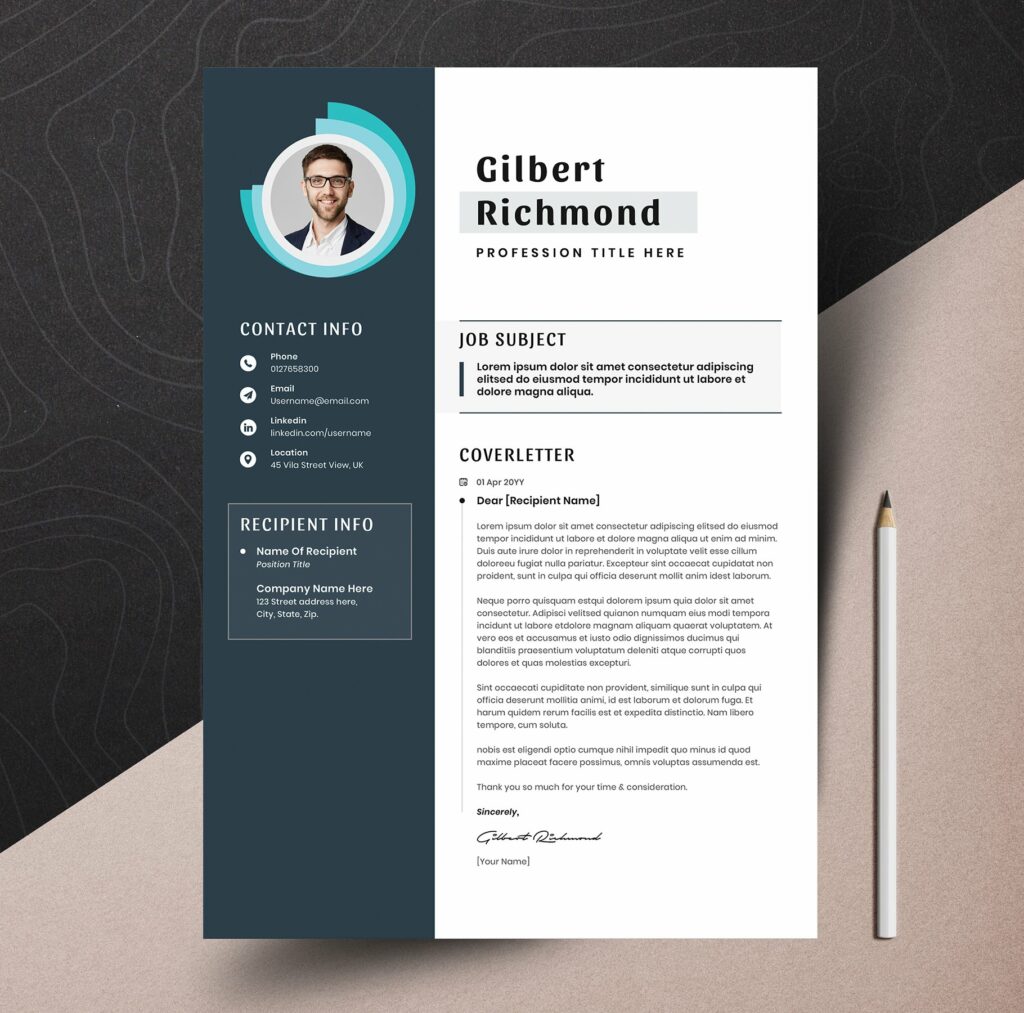 Modern Resume Cv Template Word Pages – MasterBundles
