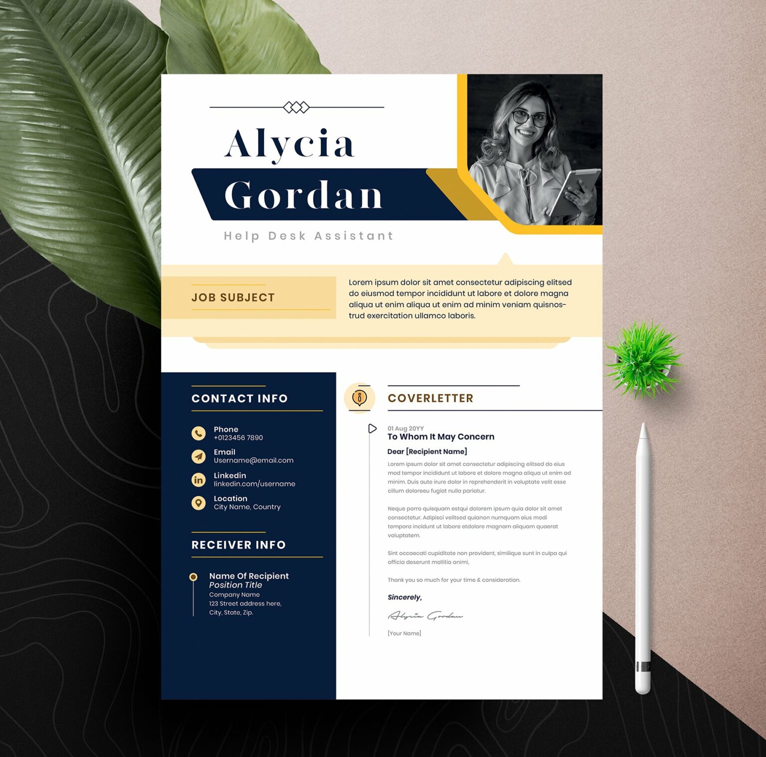 Resume Cv Template Word Apple Pages – MasterBundles