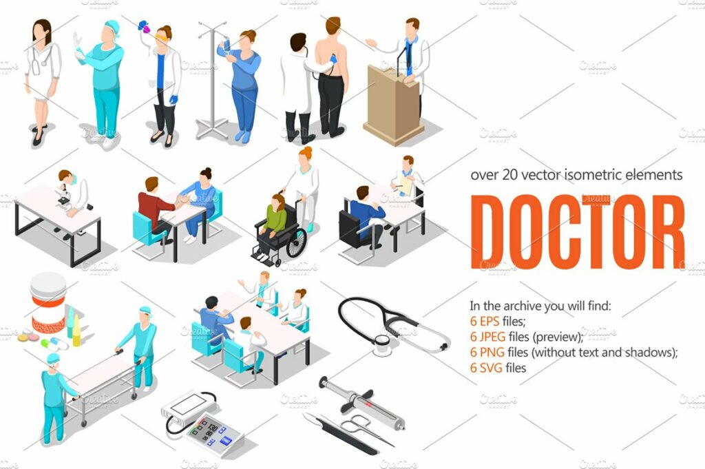 Doctor Isometric Set – MasterBundles