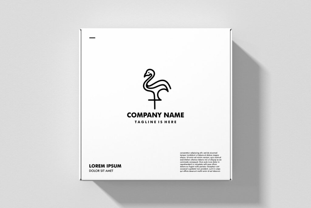 flamingo line outline logo – MasterBundles