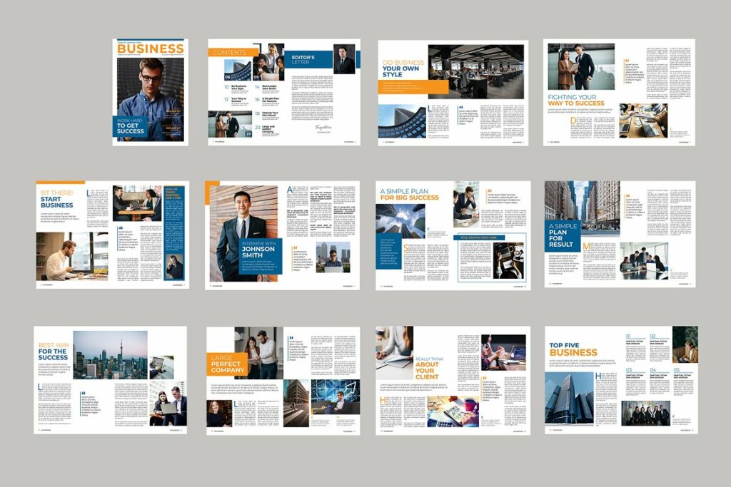 Business Magazine Template Indesign - MasterBundles