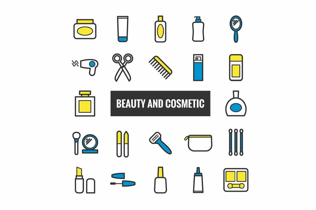 22 vector beauty and cosmetics icons – MasterBundles