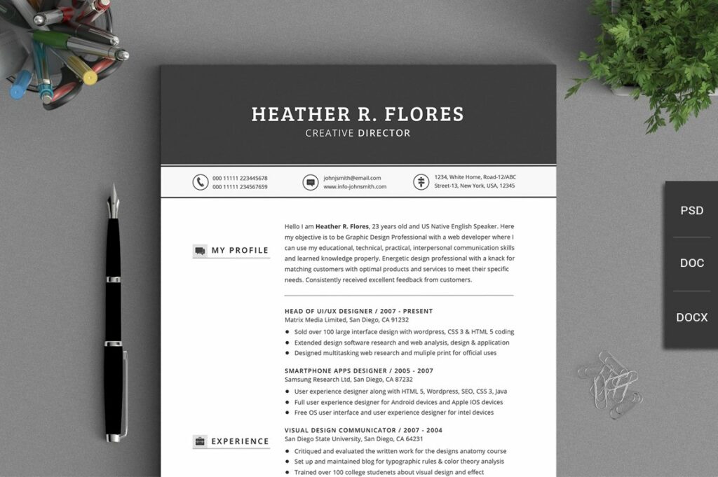 All in One Timeless Resume CV Pack – MasterBundles