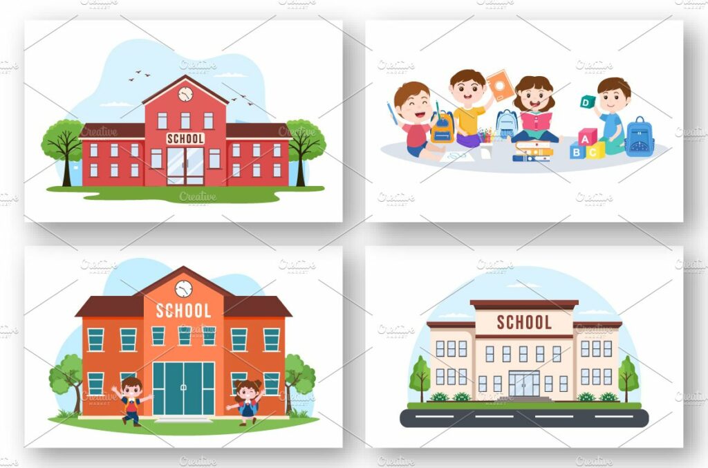 11 Primary School Illustration – MasterBundles