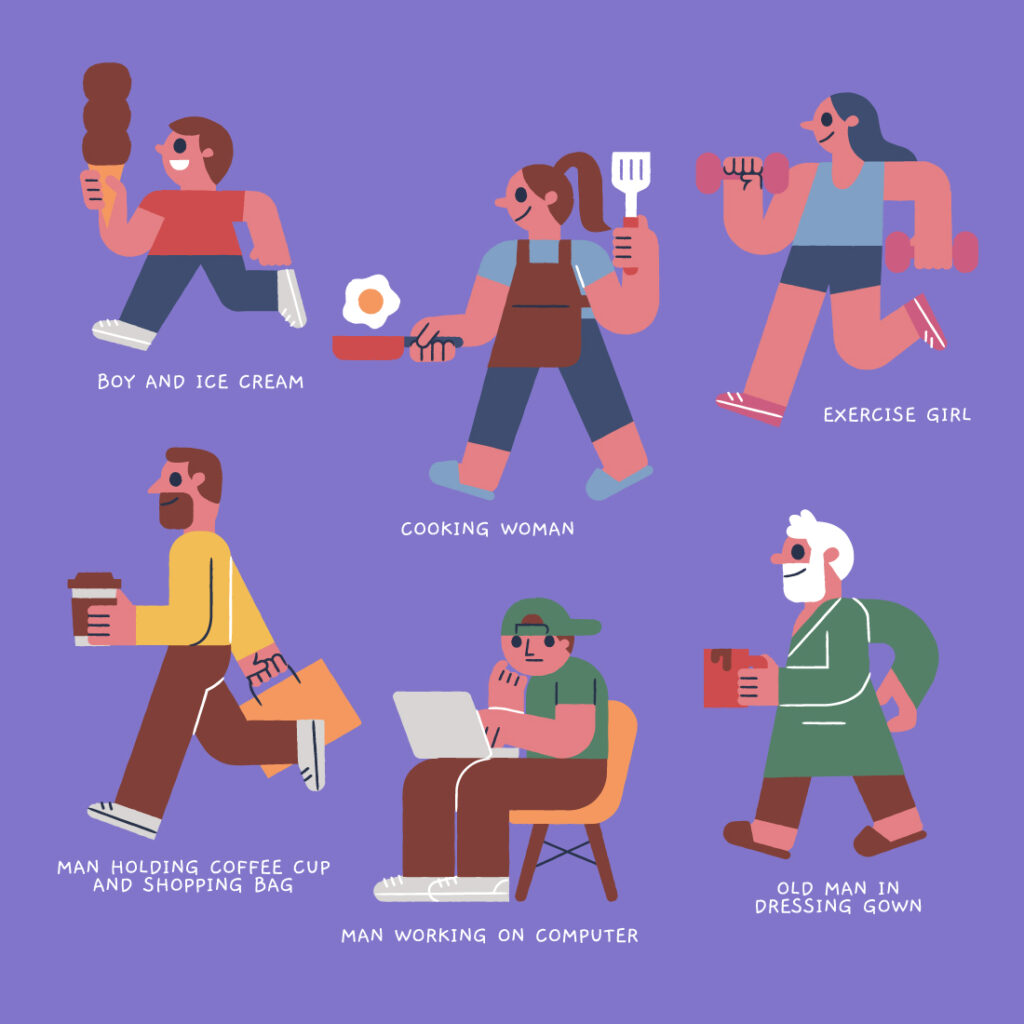 30 People Activities Design Elements - MasterBundles