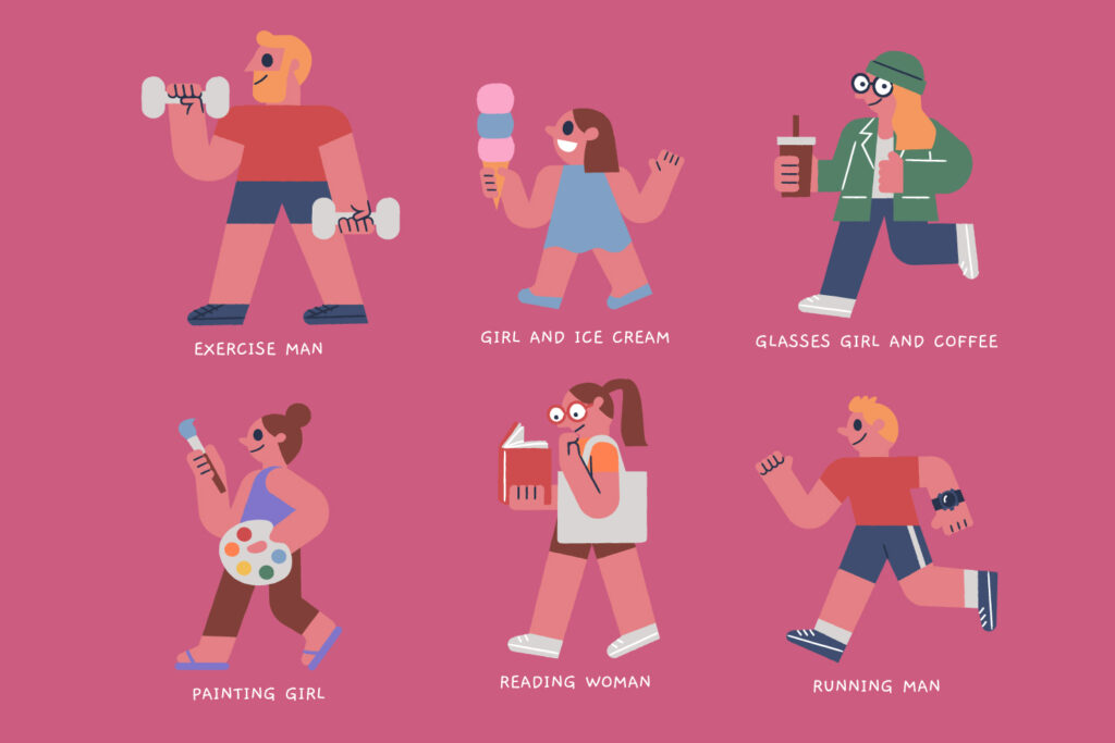 30 People Activities Design Elements - MasterBundles