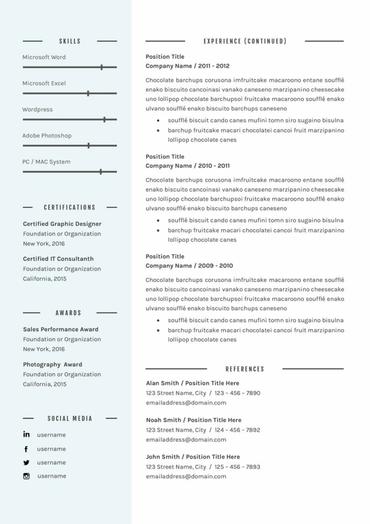Resume Template for Microsoft Word – MasterBundles