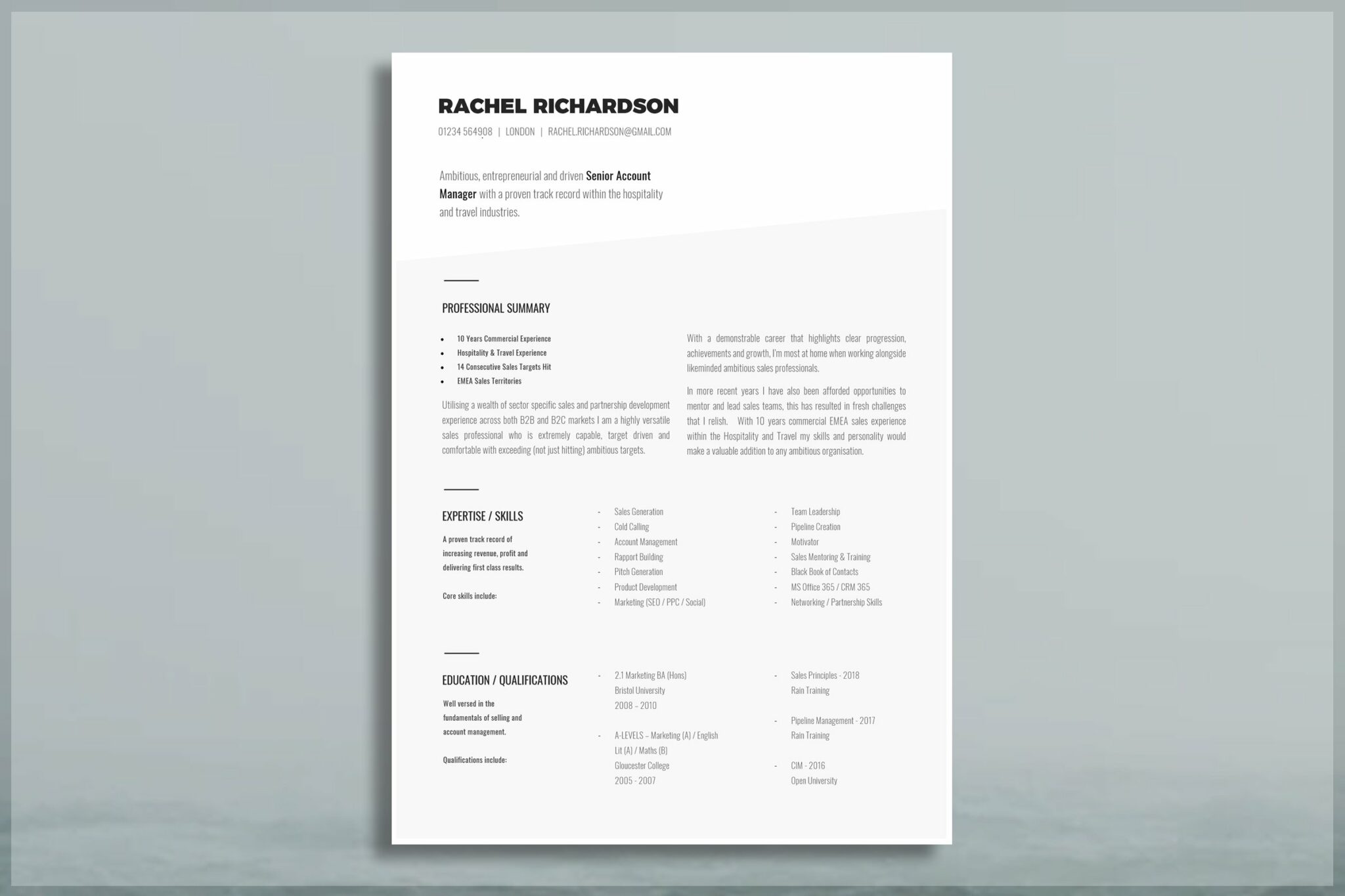 Professional CV – MasterBundles