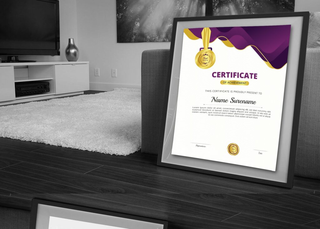 Creative Certificate Design Template – MasterBundles