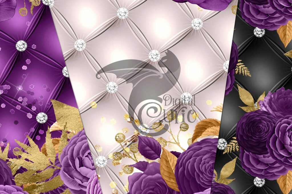 Purple and Gold Luxury Floral – MasterBundles