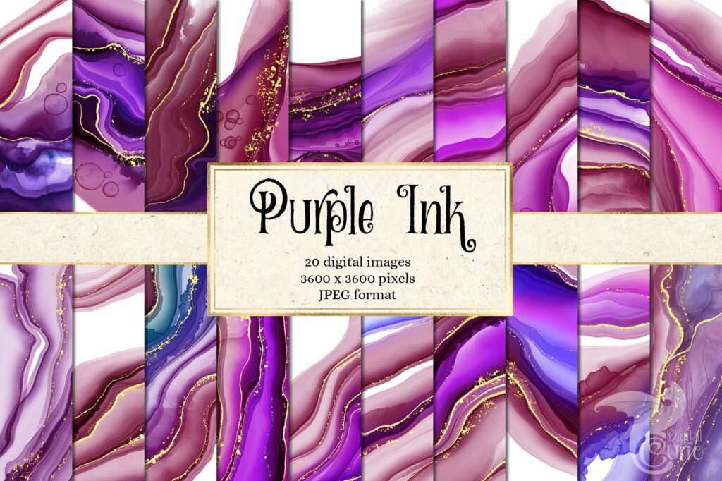 Purple Ink Textures – MasterBundles
