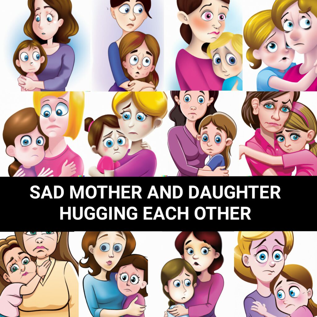 Mother and daughter Element | Mother hugging daughter illustration ...