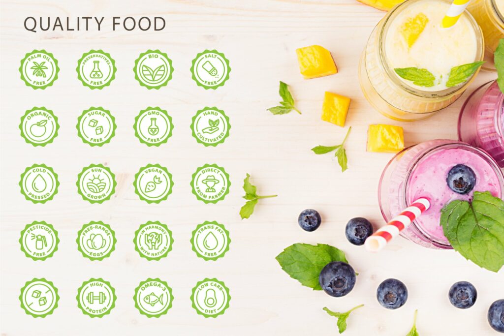 Eco, bio and quality green badges – MasterBundles