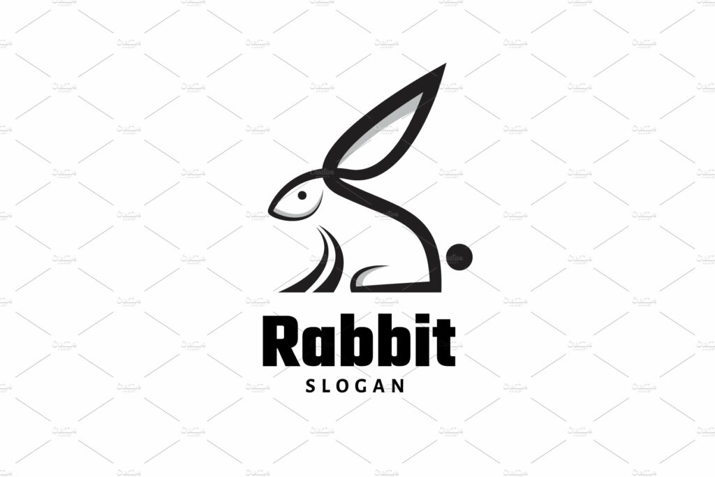 Rabbit logo design template – MasterBundles