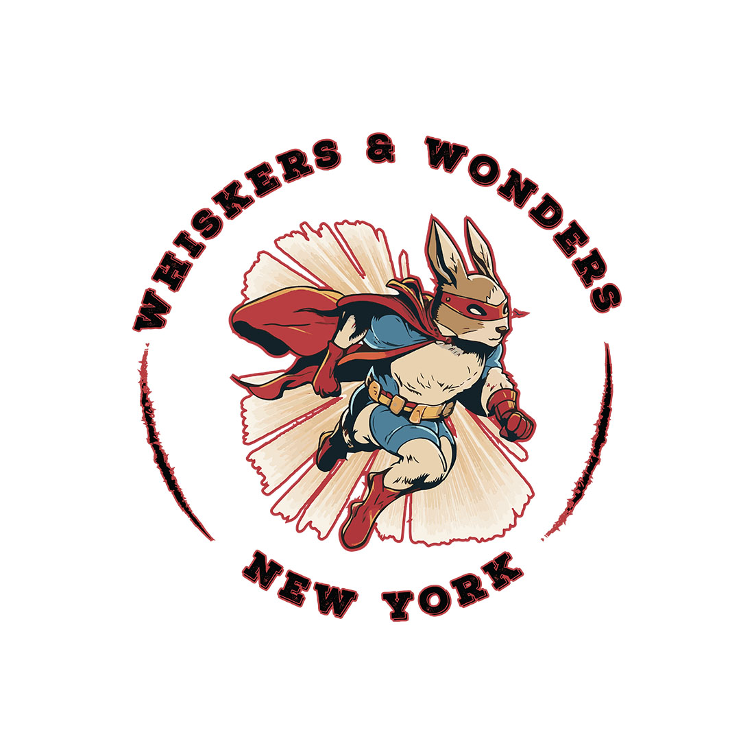 Superman Rabbit T-Shirt Design - MasterBundles