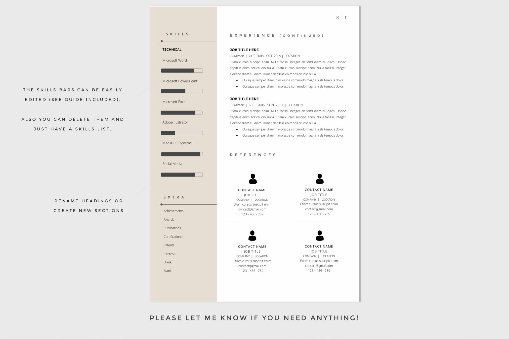 Resume Template for Word / CV – MasterBundles
