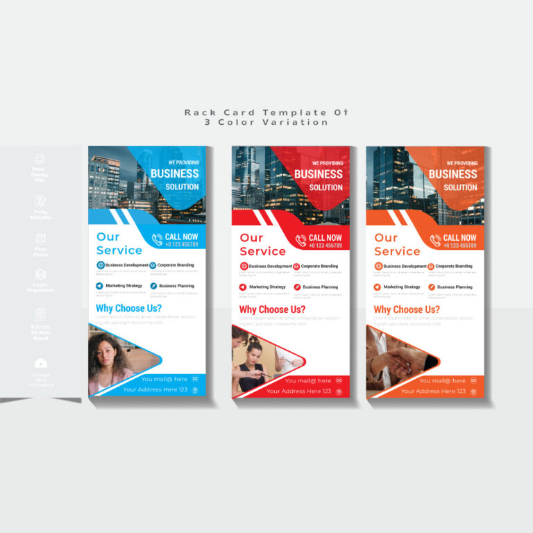 03 Rack card design | dl flyer design | rack card template for your business - MasterBundles