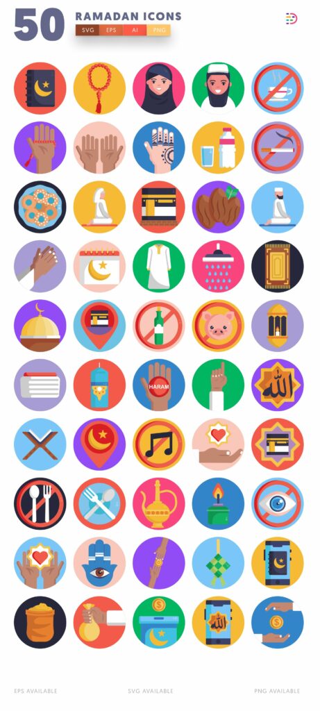 50 Ramadan Icons – MasterBundles