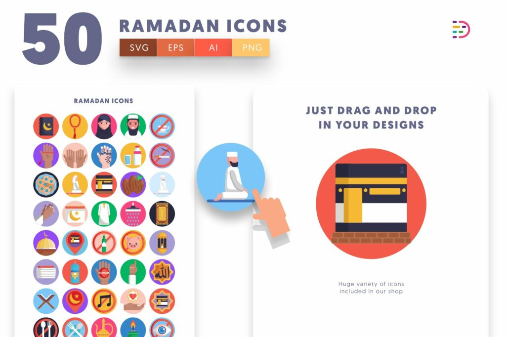 50 Ramadan Icons – MasterBundles