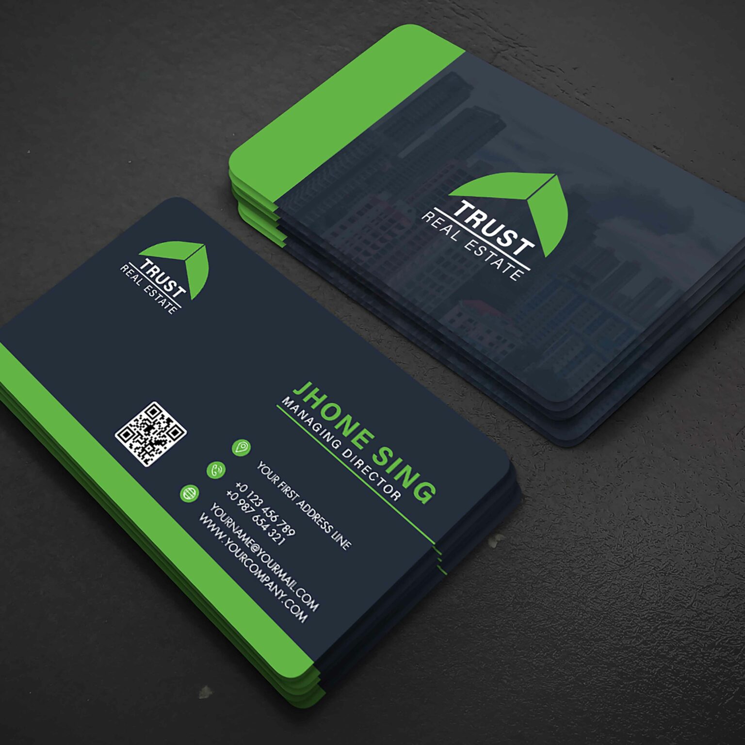 Real Estate Business card design - MasterBundles