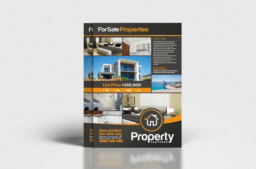 A4 Real Estate Poster Template 3 – MasterBundles