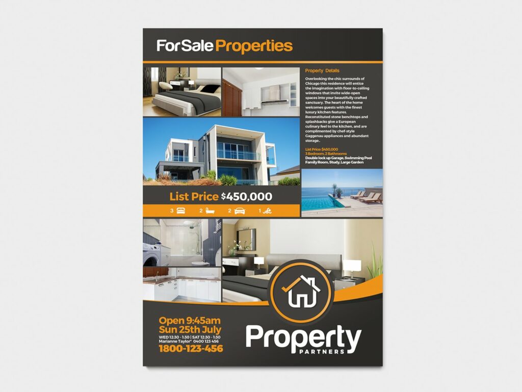 A4 Real Estate Poster Template 3 – MasterBundles