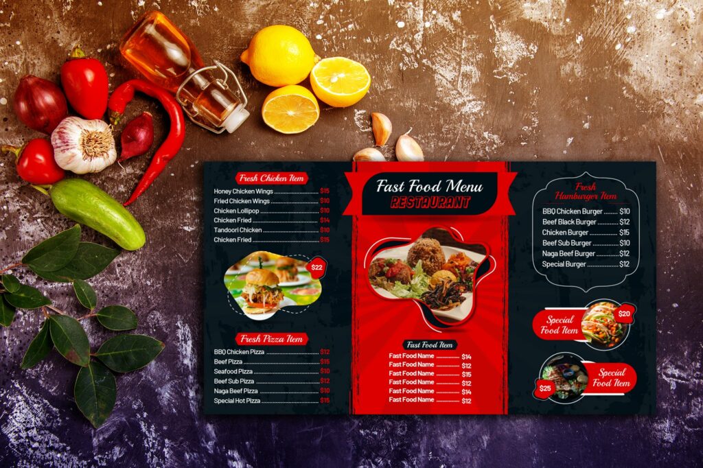 Digital Food Menu Design Template – MasterBundles
