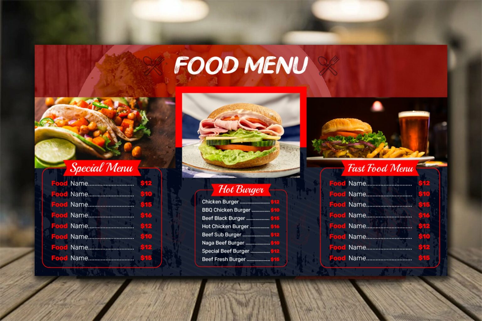 Digital Food Menu Design Template – MasterBundles