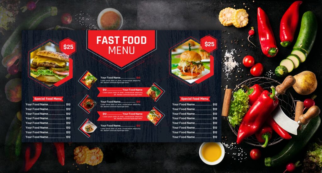 Digital Food Menu Design Template – MasterBundles