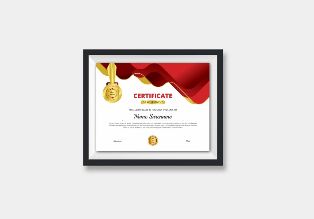 Creative Certificate Design Template – MasterBundles
