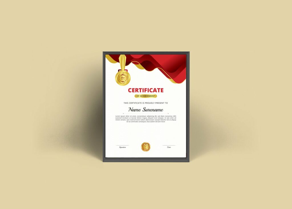 Creative Certificate Design Template – MasterBundles