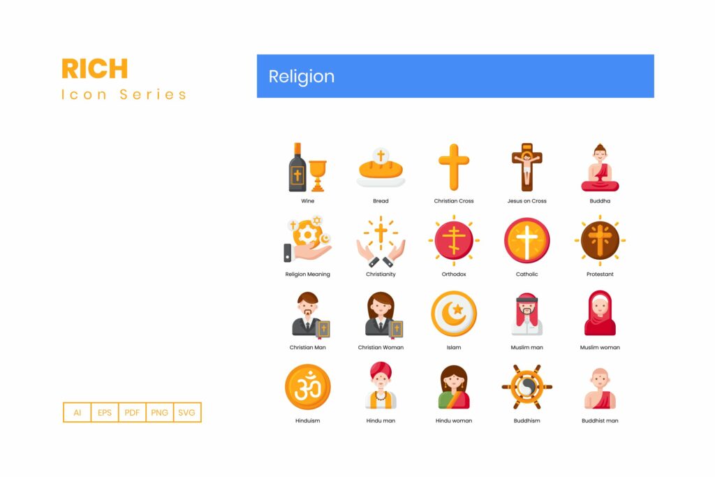 90 Religion Icons | Rich – MasterBundles