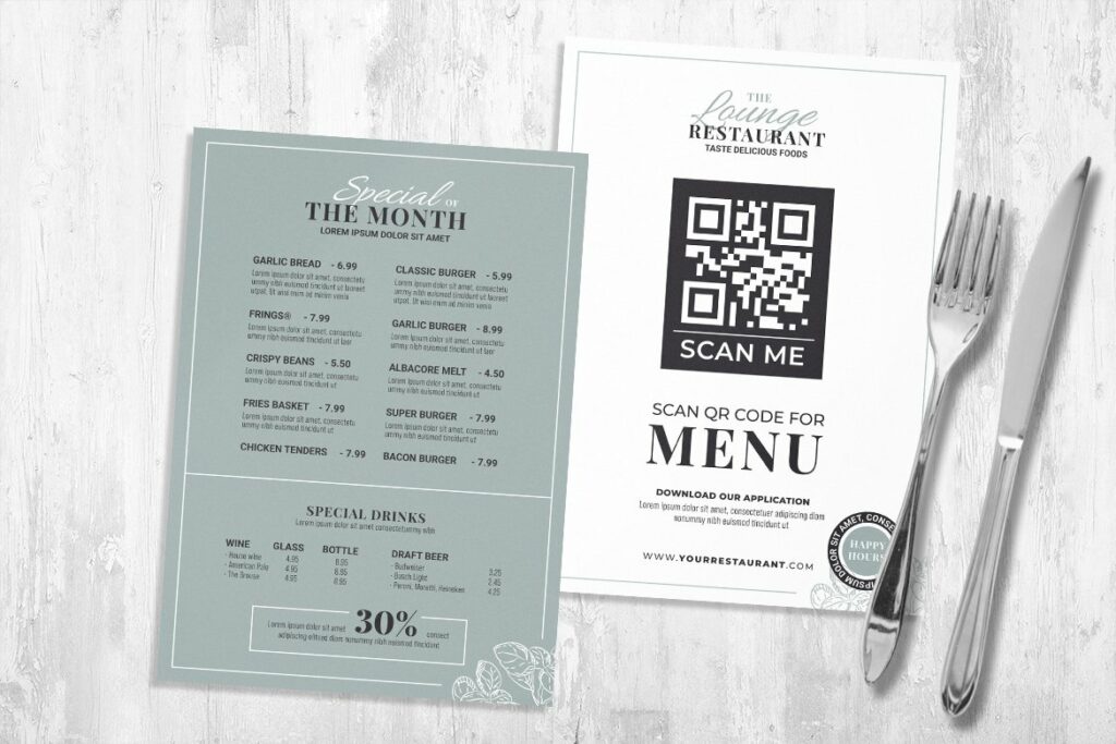 Minimal Food Menu Templates – MasterBundles