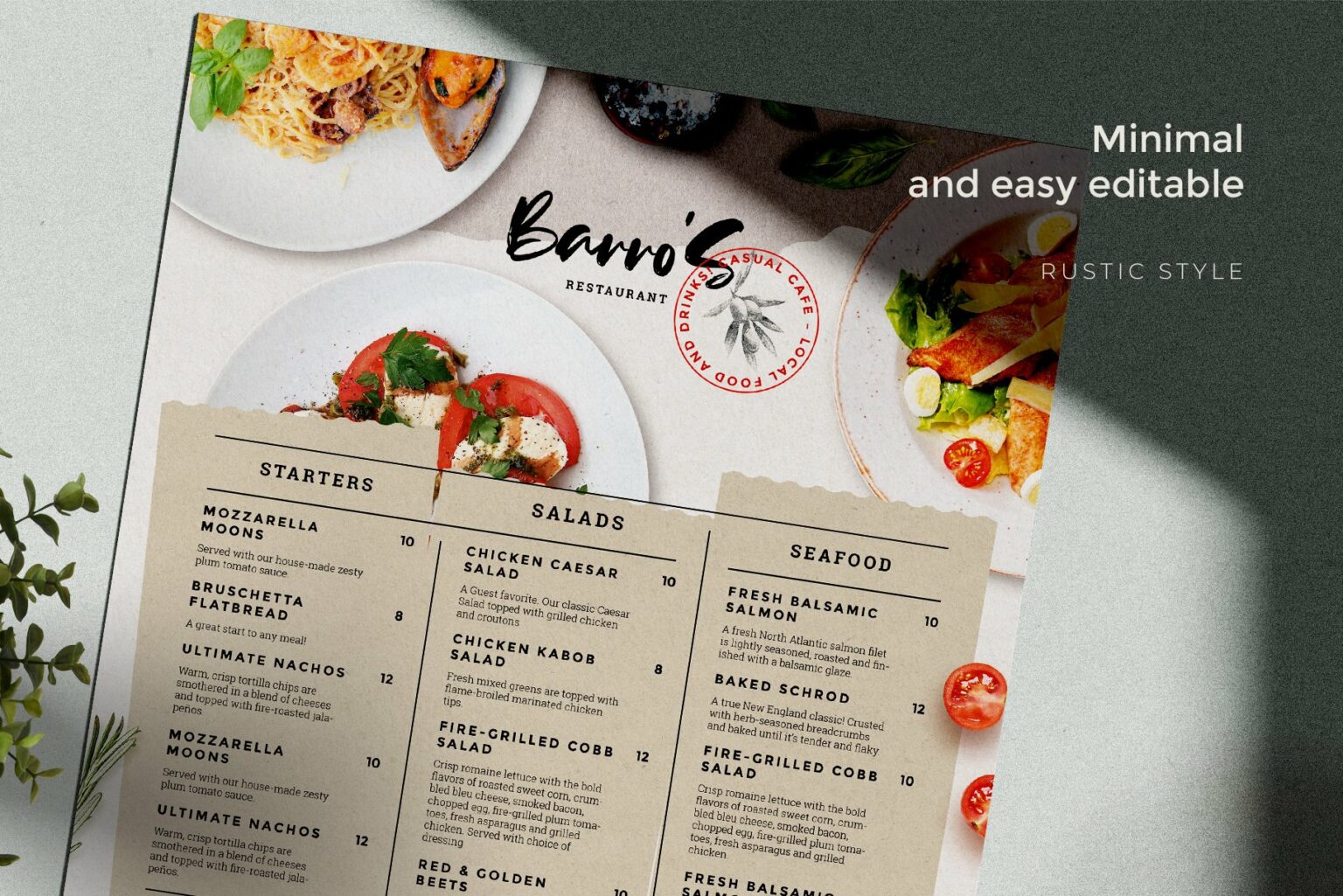 Rustic Restaurant Menu – MasterBundles