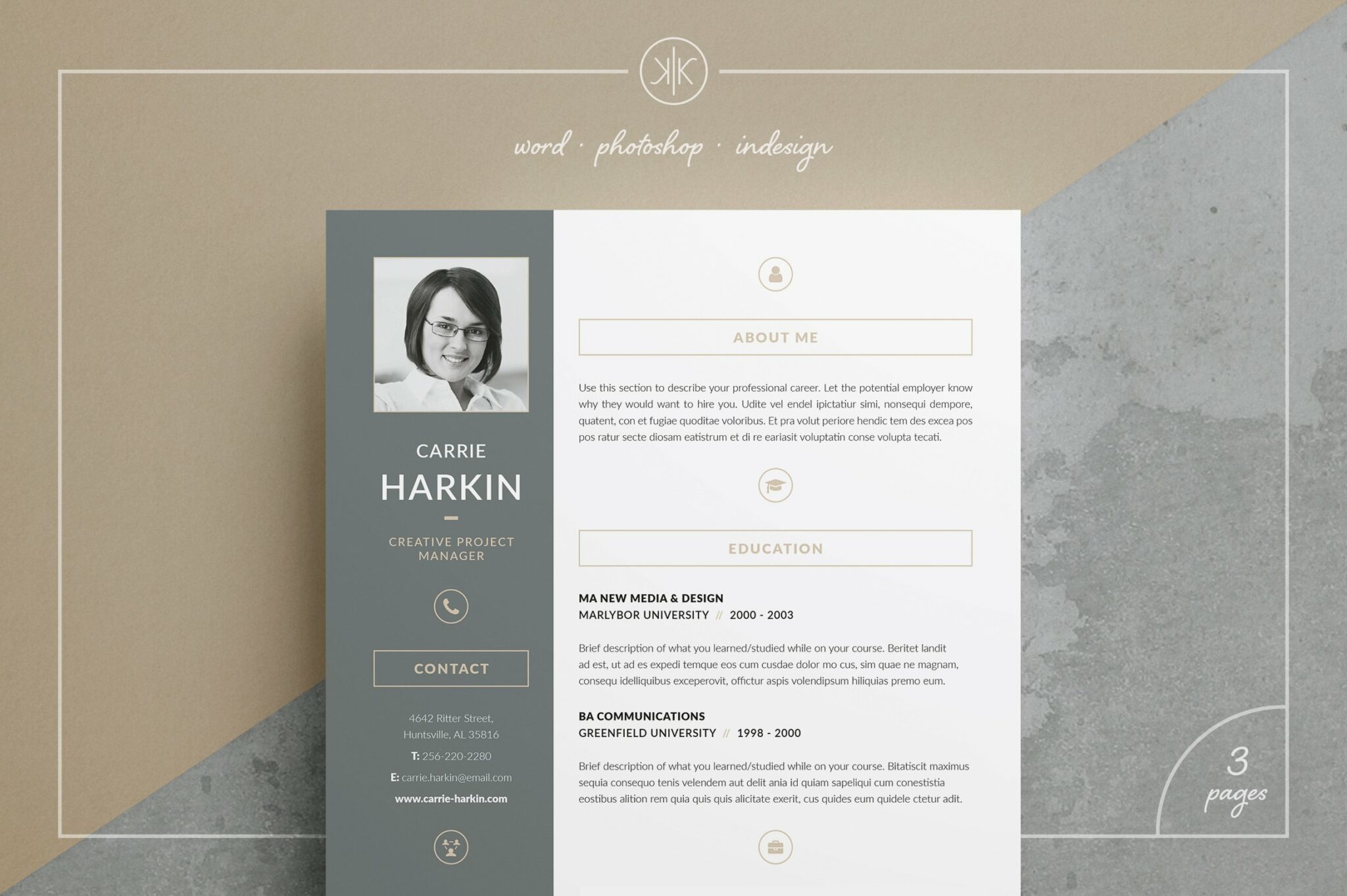 Resume/CV | Carrie – MasterBundles
