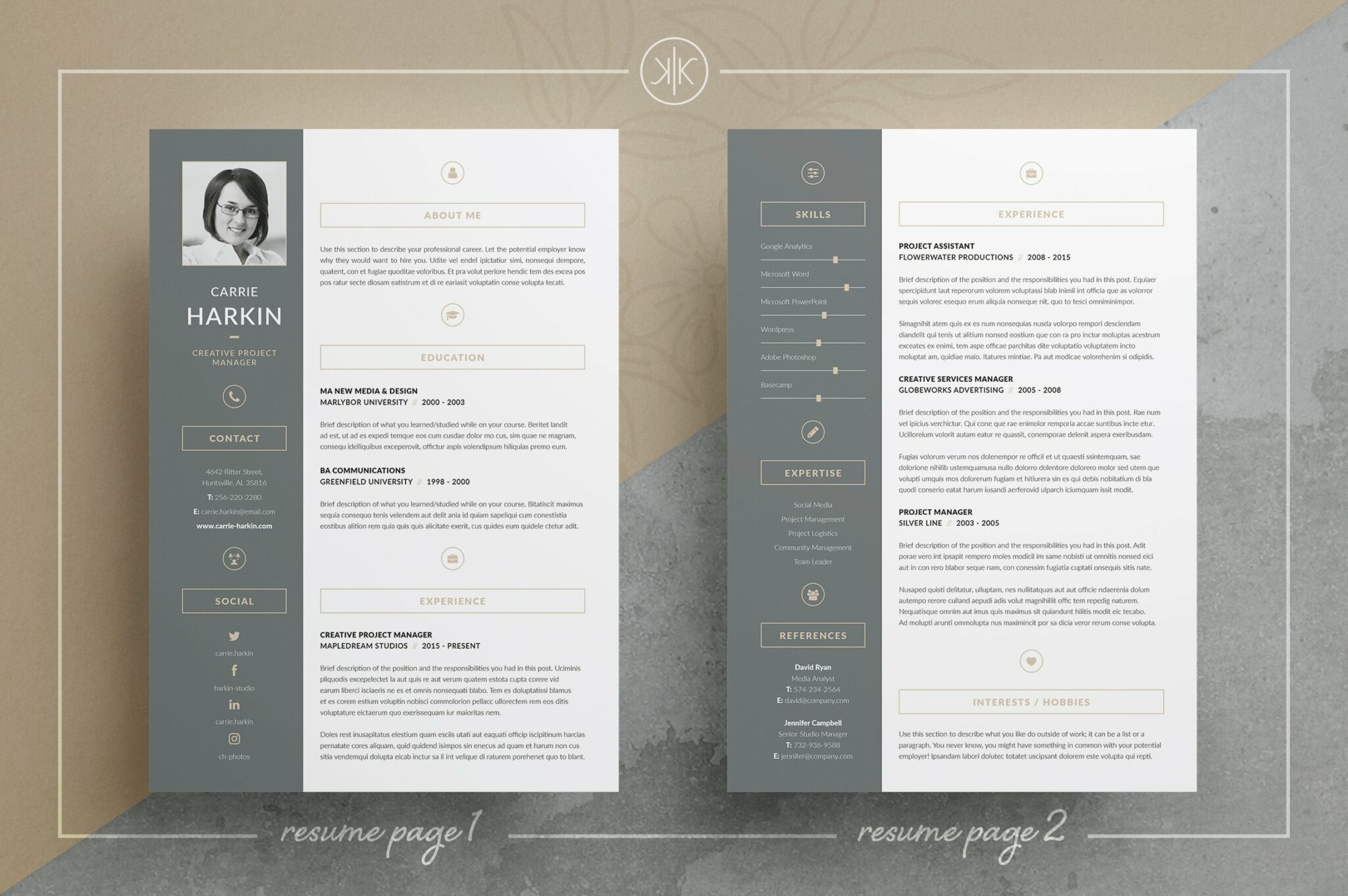 Resume/CV | Carrie – MasterBundles