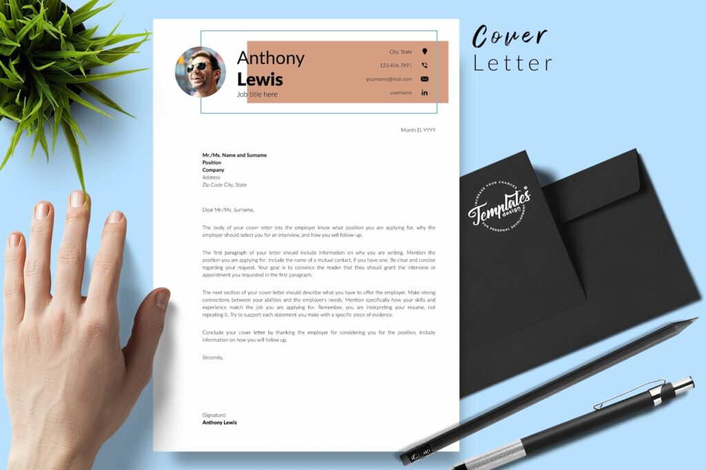 Creative Resume Template - Anthony – MasterBundles